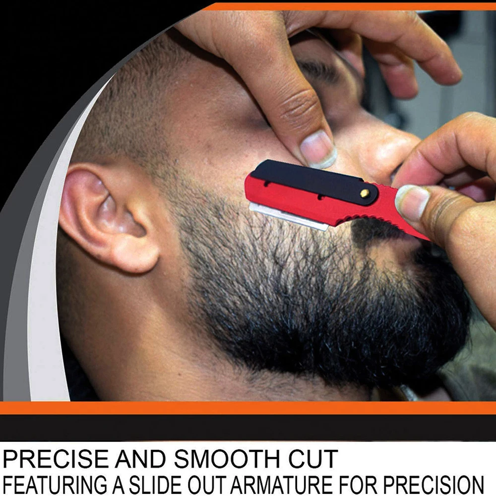Black & Red Barber Razor With 1 Mm Blade Exposure Professional ...