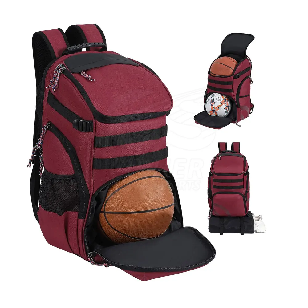 Extra Large Sports Mesh Balls Bag With Pocket Adjustable Mesh Equipment ...