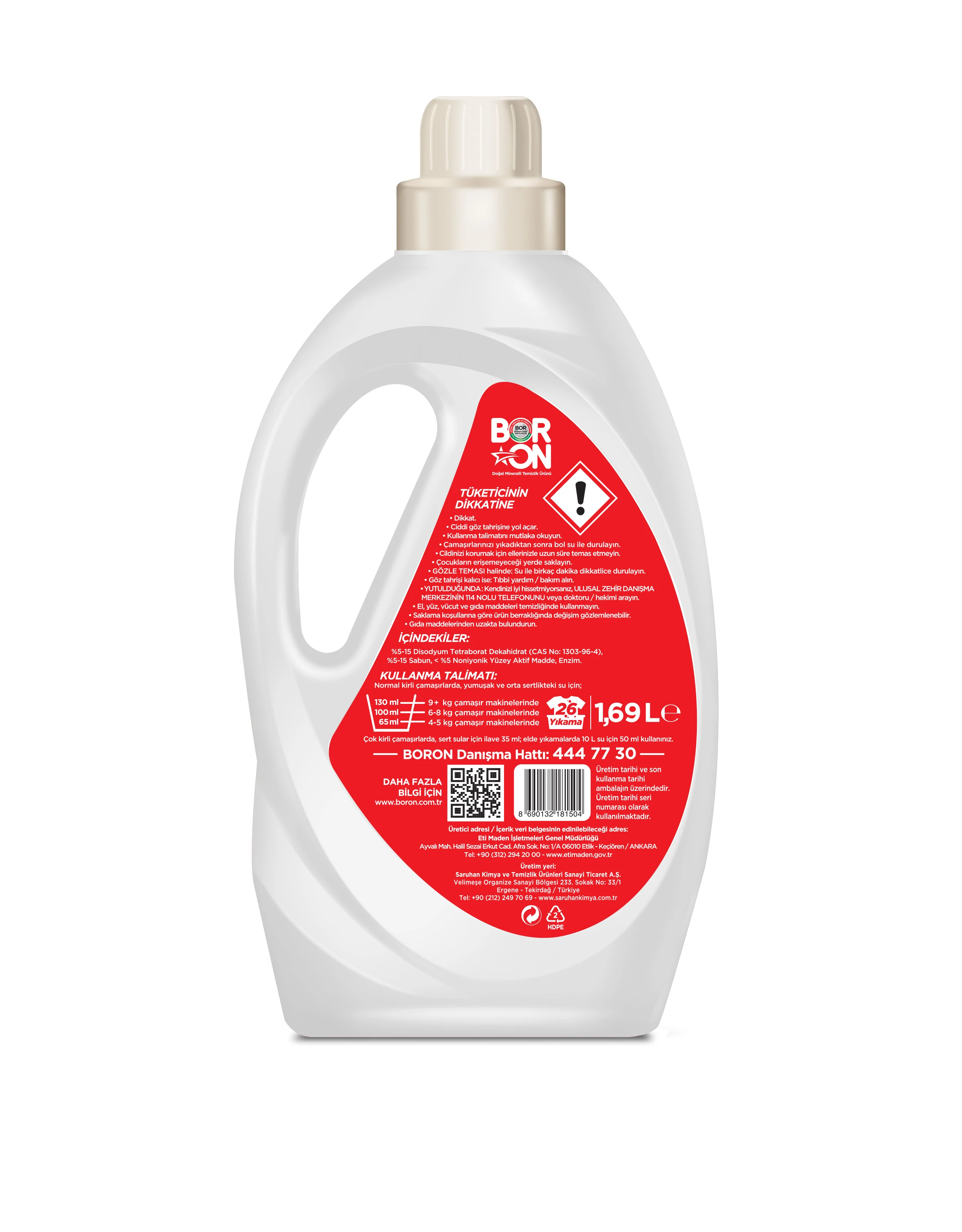 Boron Natural Mineral Liquid Detergent For White Laundry Natural ...