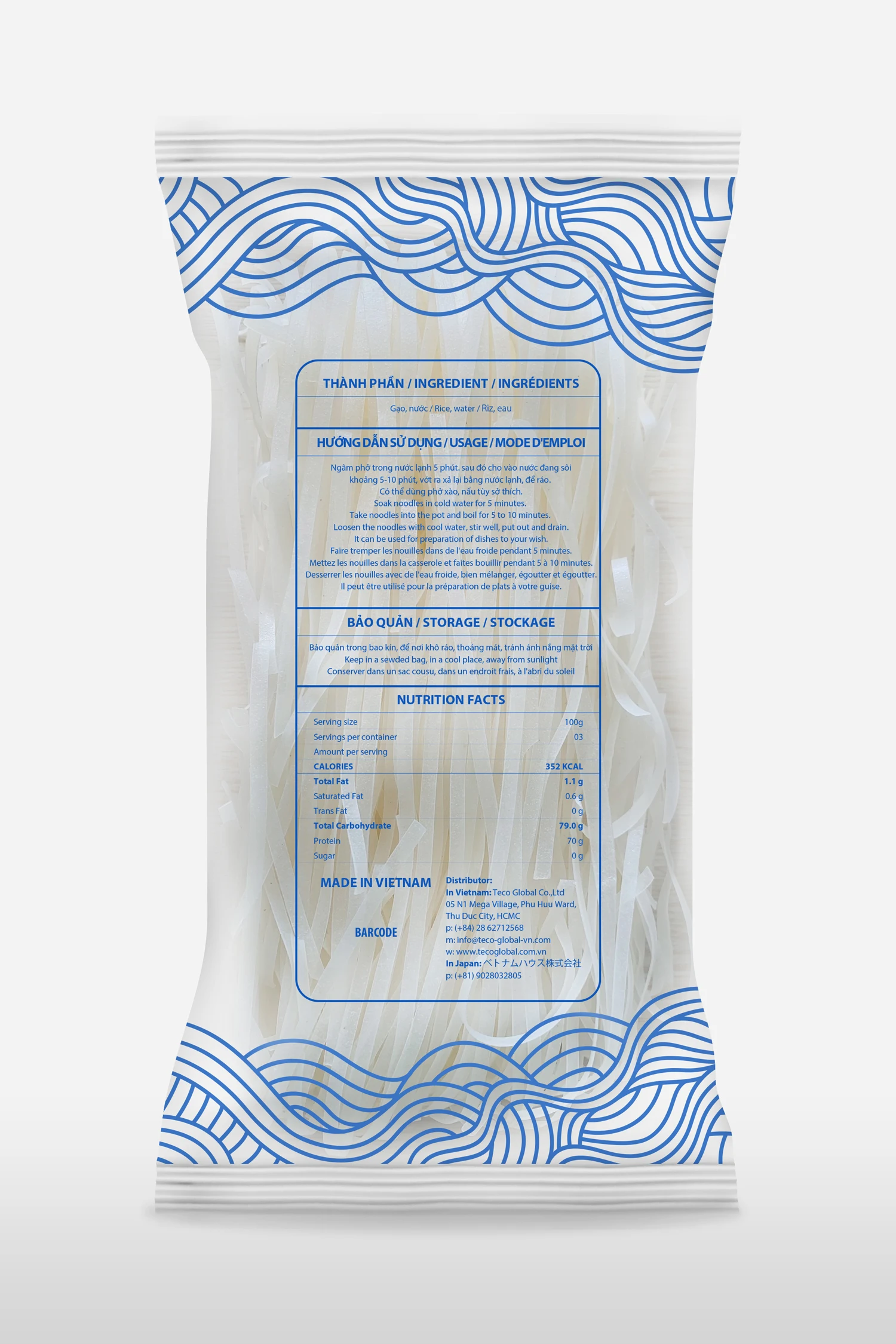 Yomee Rice Noodles - Vietnamese Pho 400gr X 30 - Delicious And ...