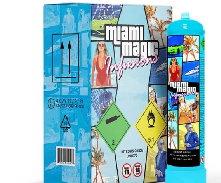 Worldwide Bulk Selling 580g / 0.95l Blue Color Miami Magic Cream ...