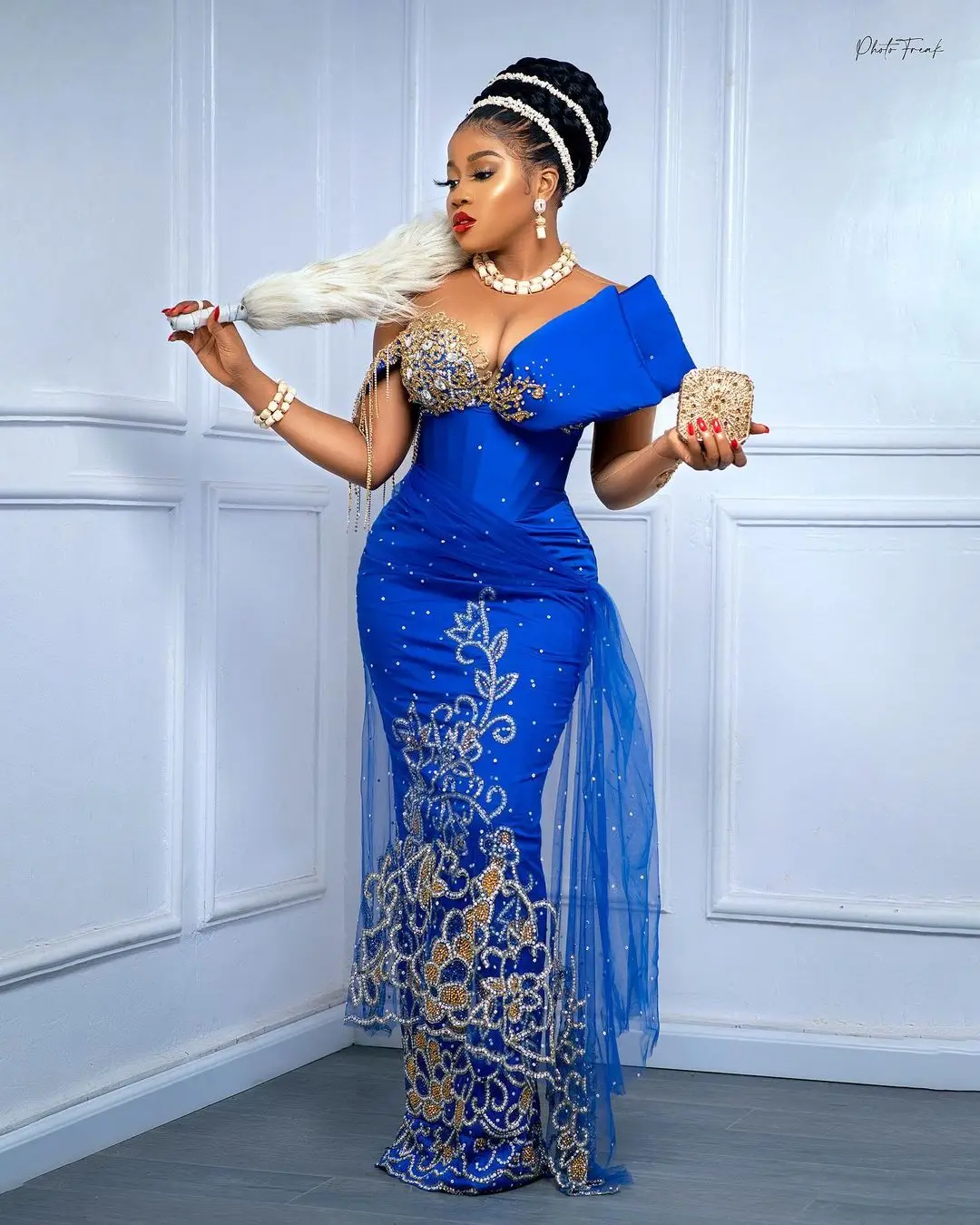 African Bazin Clothes Handmade Dress For Women Fashion Clothing Green ...