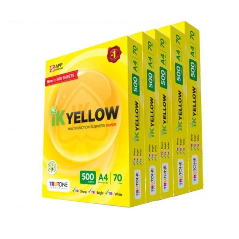 Ik Yellow A4 Paper A4 Copy Paper 80gsm 70gsm Copier Paper - Buy Papers A4 White 75g M2 - Ik Plus ...