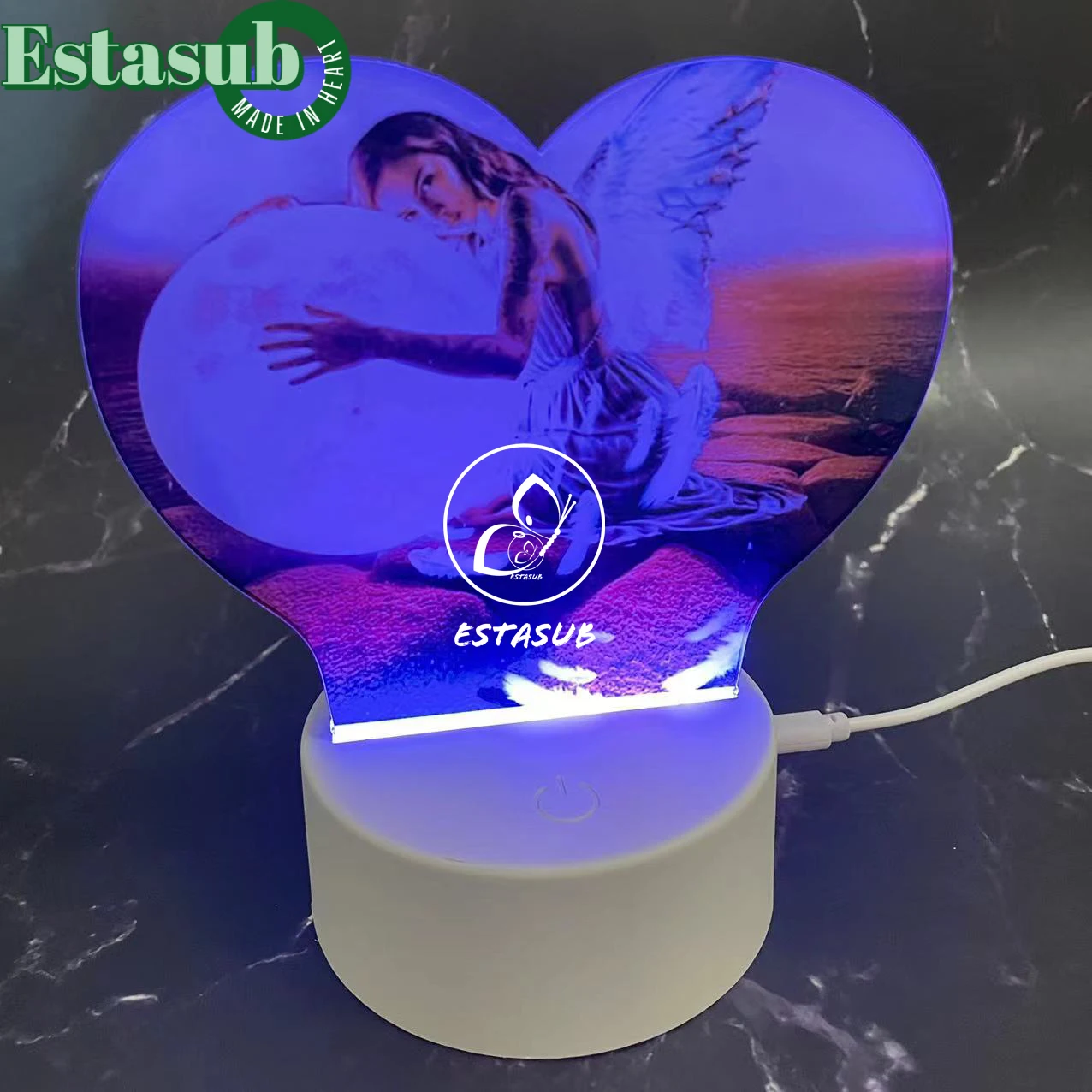 New Arrival Hot Selling Sublimation Multicolor Heart Shaped Blank ...