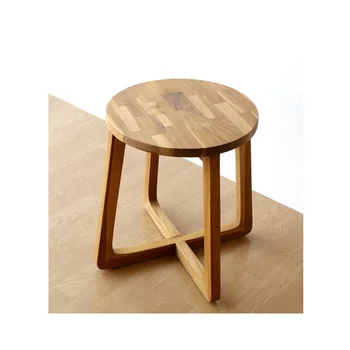 Basic Design Top Look Wood Home Sturdy Stool Solid High Stool Living ...