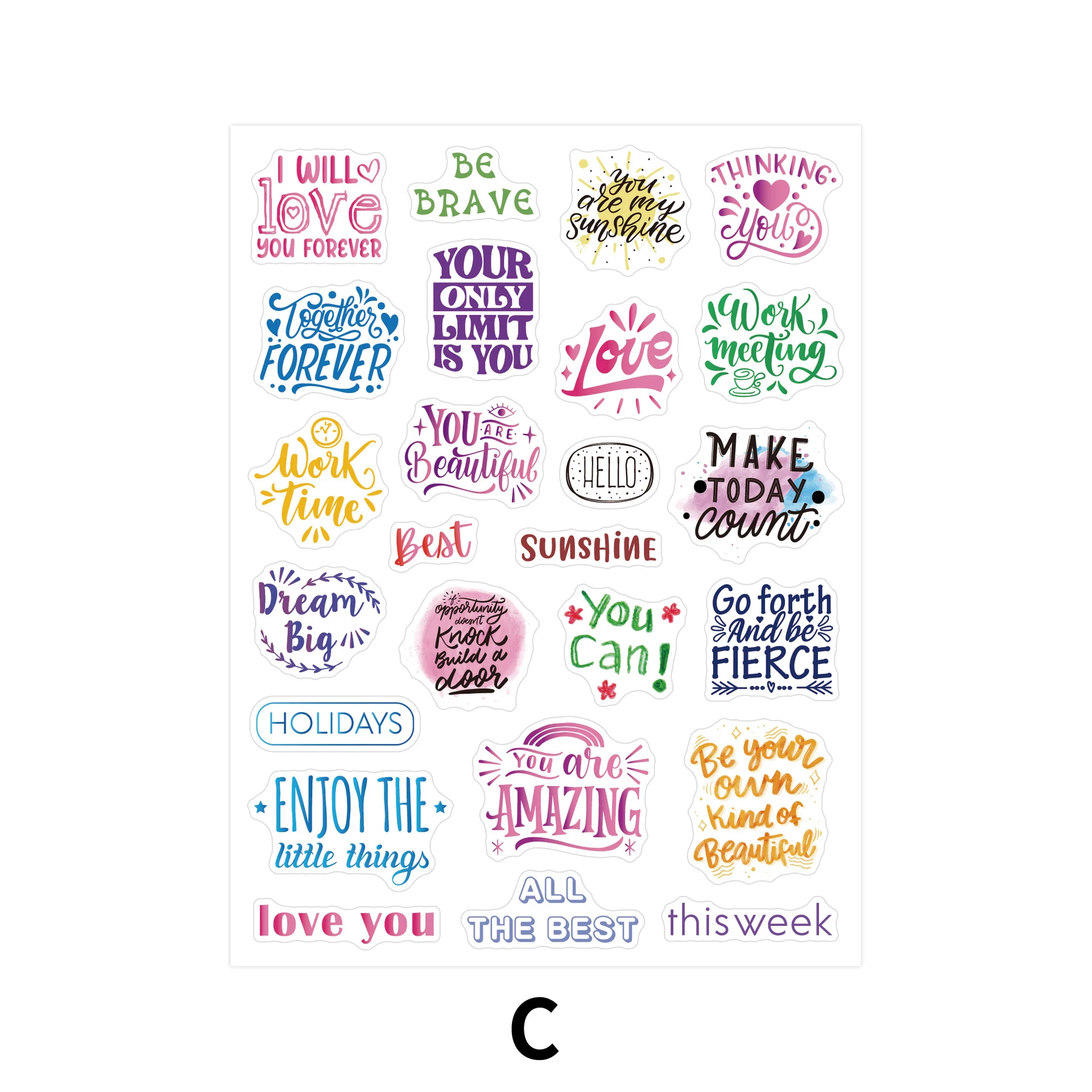 Encouraging Inspirational Stickers Waterproof Vinyl Decals Motivational ...