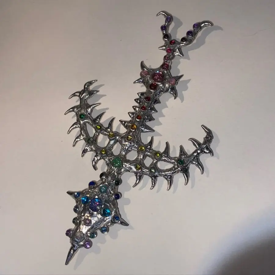 Abstract Gothic Mermaid Necklace Jewelry Set Pearl Pendant Necklace ...