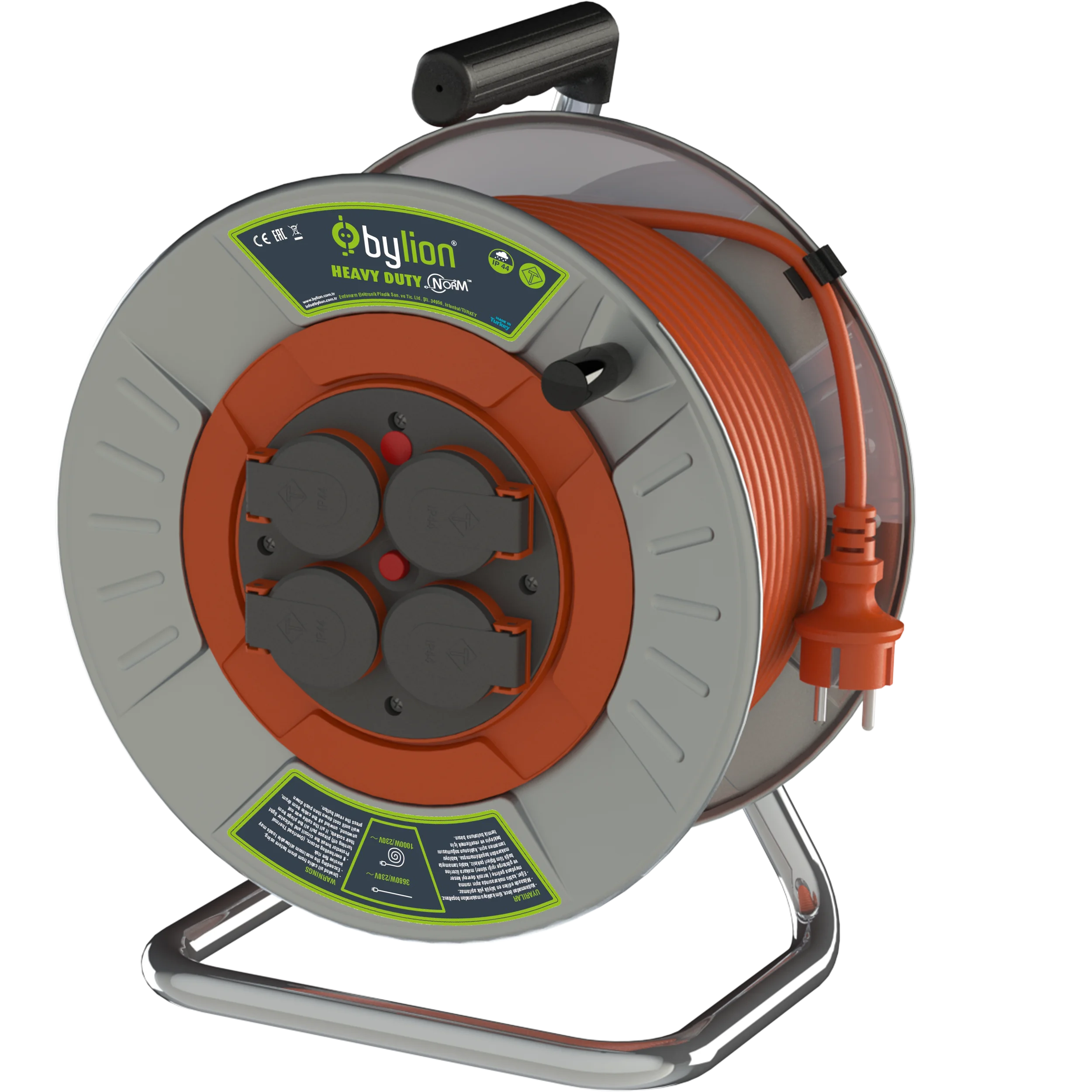 4x16a Sockets French Type Cable Reel,Power Reel - Cord Reel Ev Charger ...