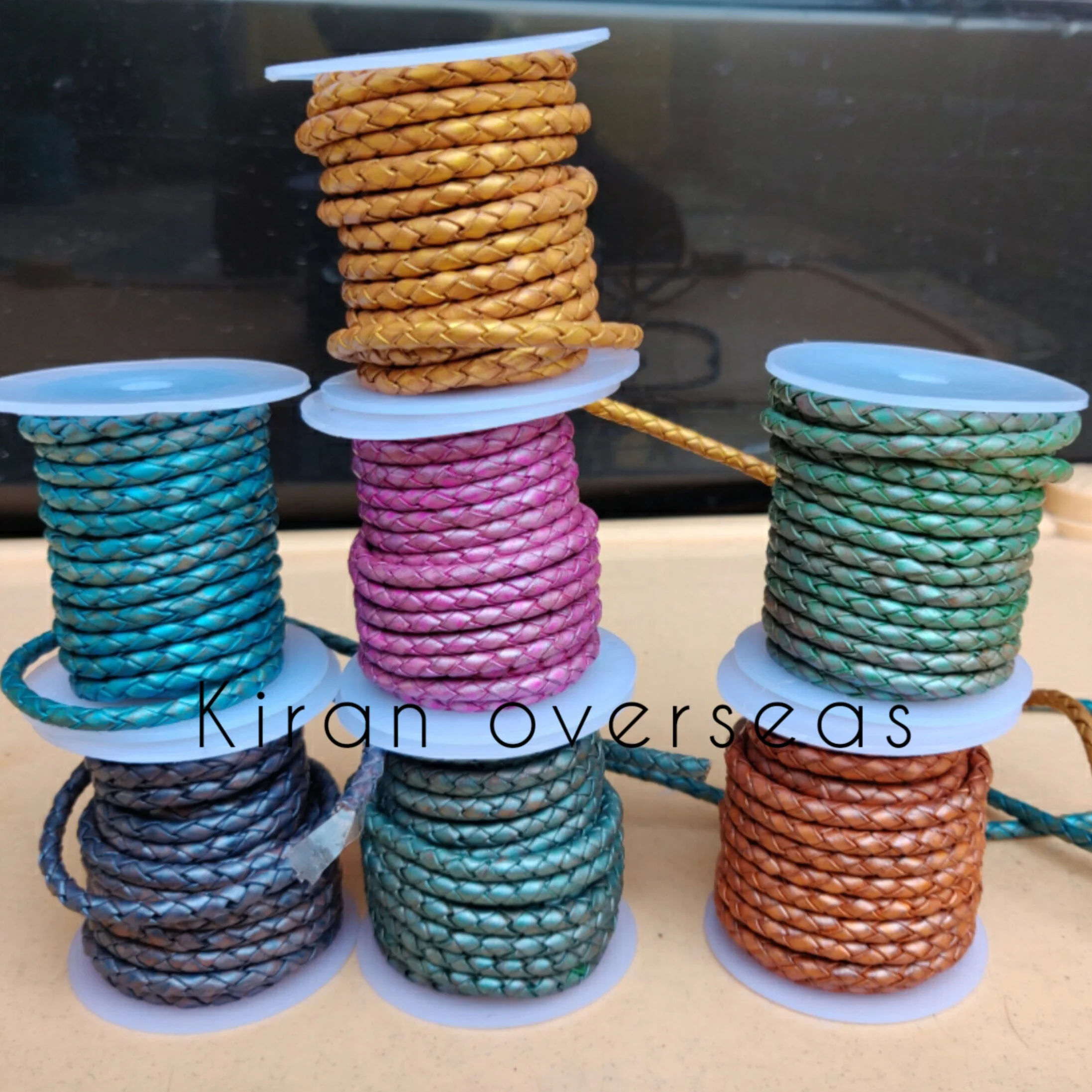 Bolo Braided Leather Cord In Metallic Colour - Buy Bolo Braided Leather ...