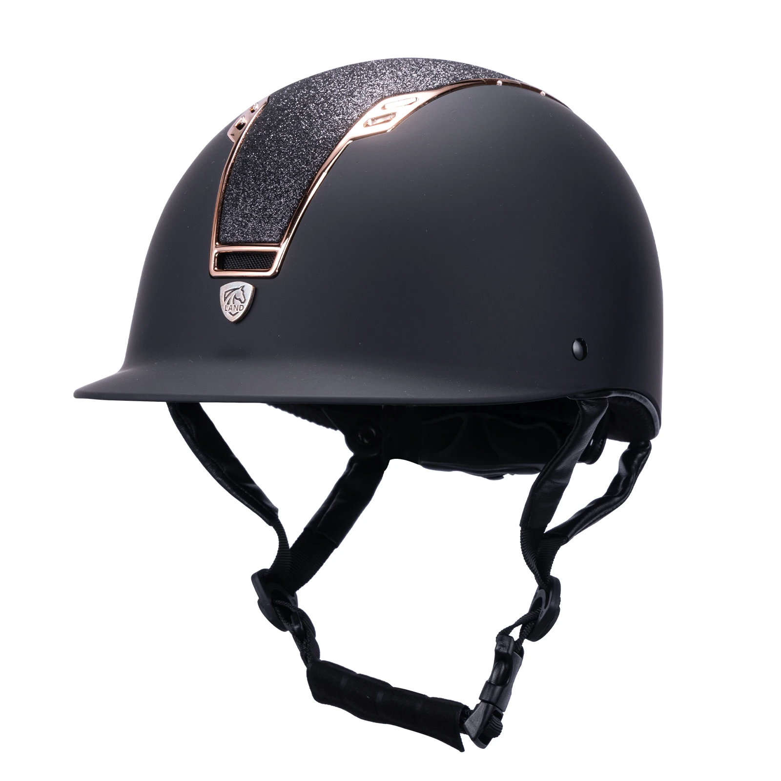 Elegant Matte Navy Equestrian Helmet with Glitter - CE Certified ...