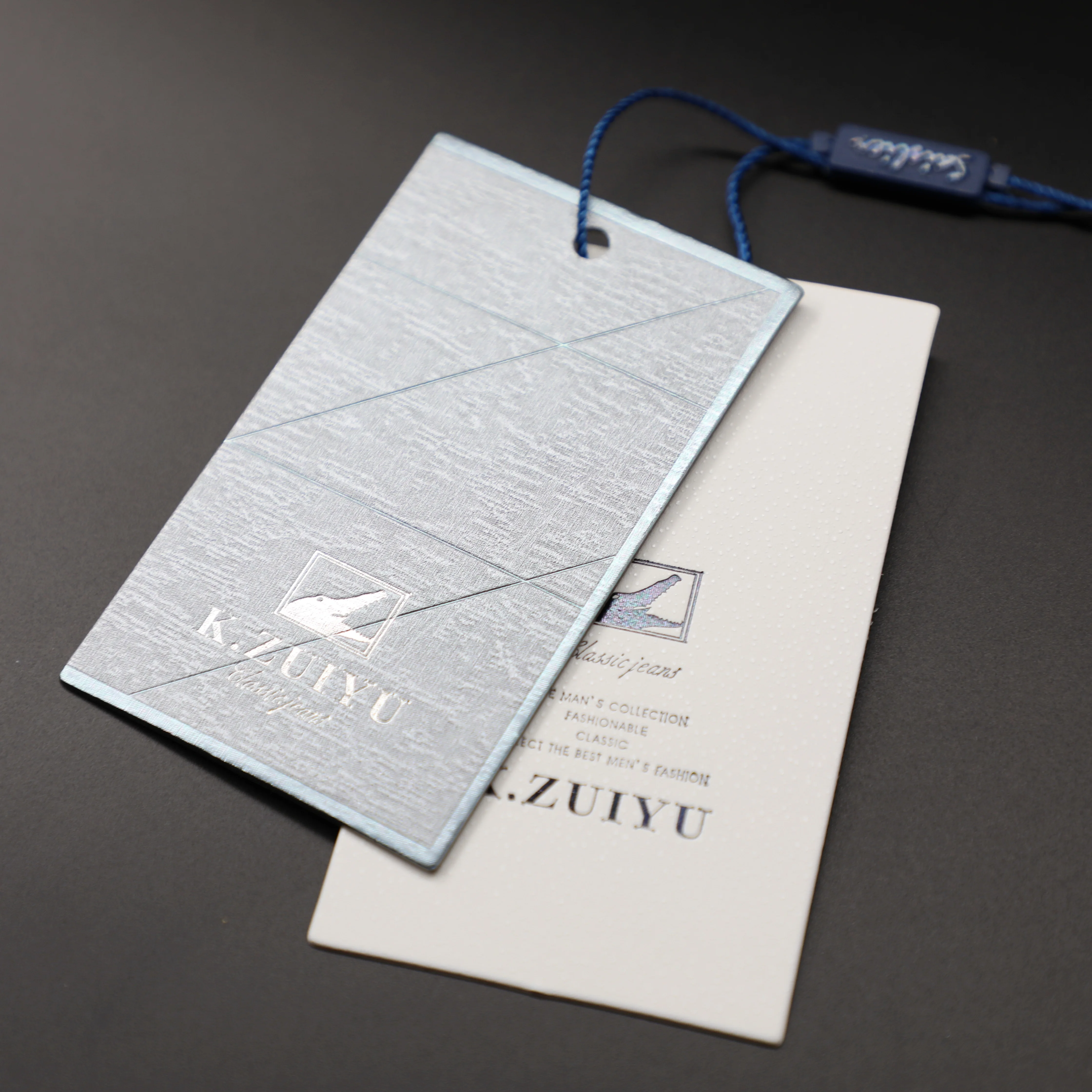 Luxury Recycled Garment Labels Embossed Custom Printing Hang Tags ...