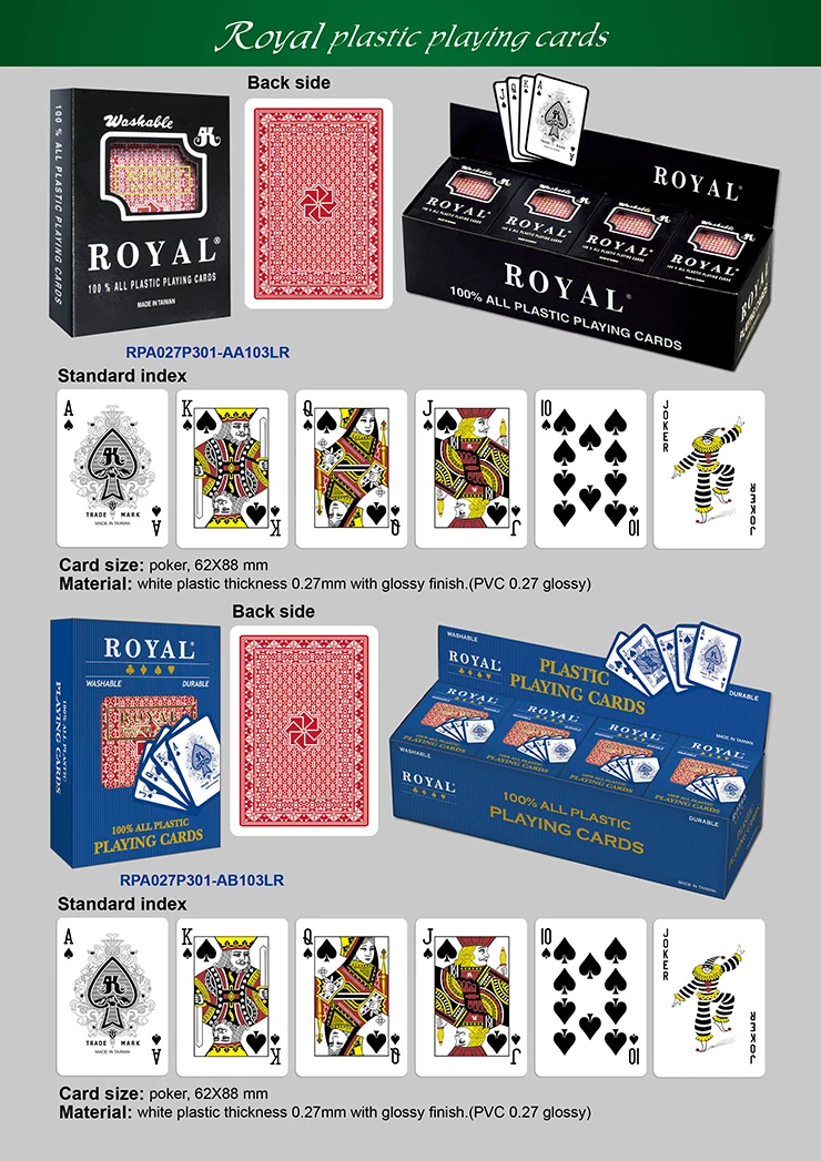 ROYAL Double Deck Packing - High Quality Plastic Cards