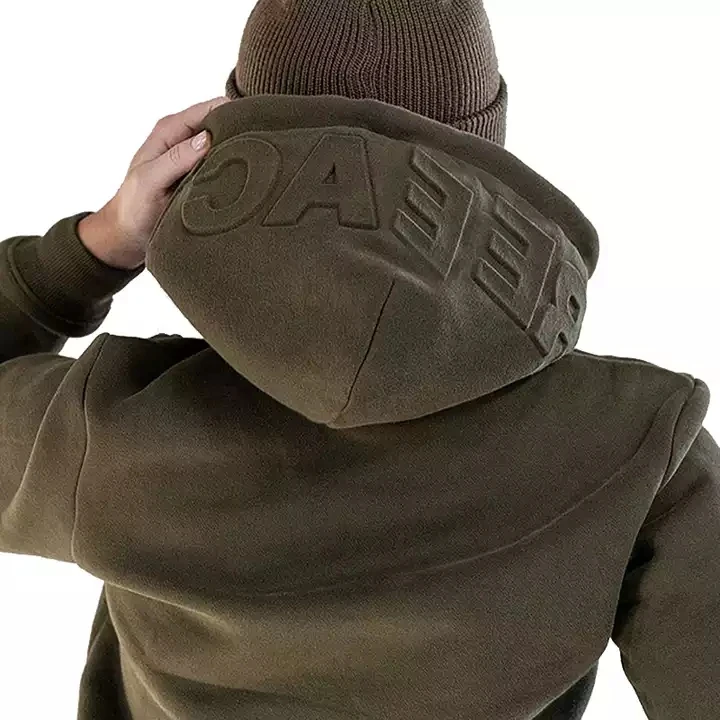 Wholesale Plus Size Custom Logo 3d Embossed Plain Blank French Terry ...