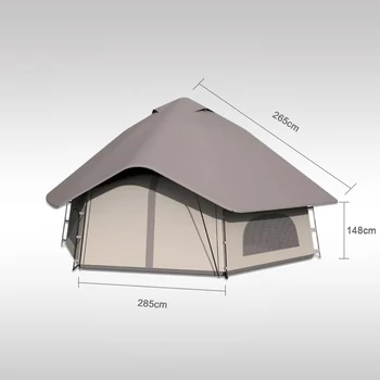 Glamping Outdoor Mongolian Tent Hexagonal Mushroom Shape Glass Fiber ...