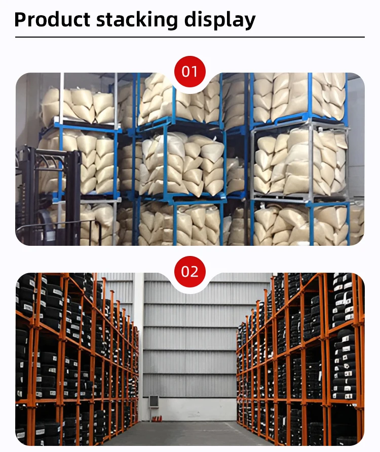 Warehouse Storage Pallet Metal Stackable Rack Heavy Duty Pallet Stacking Frames Stacking Pallet ...