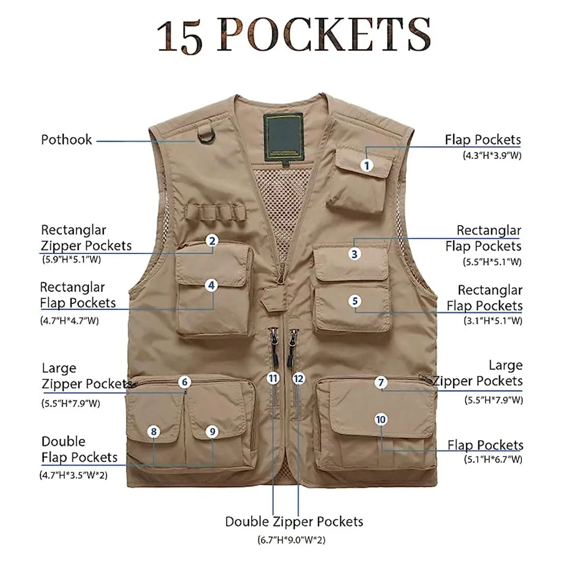 Reflective Vest Construction Vest Reflective Safety Workwear Hi-viz ...