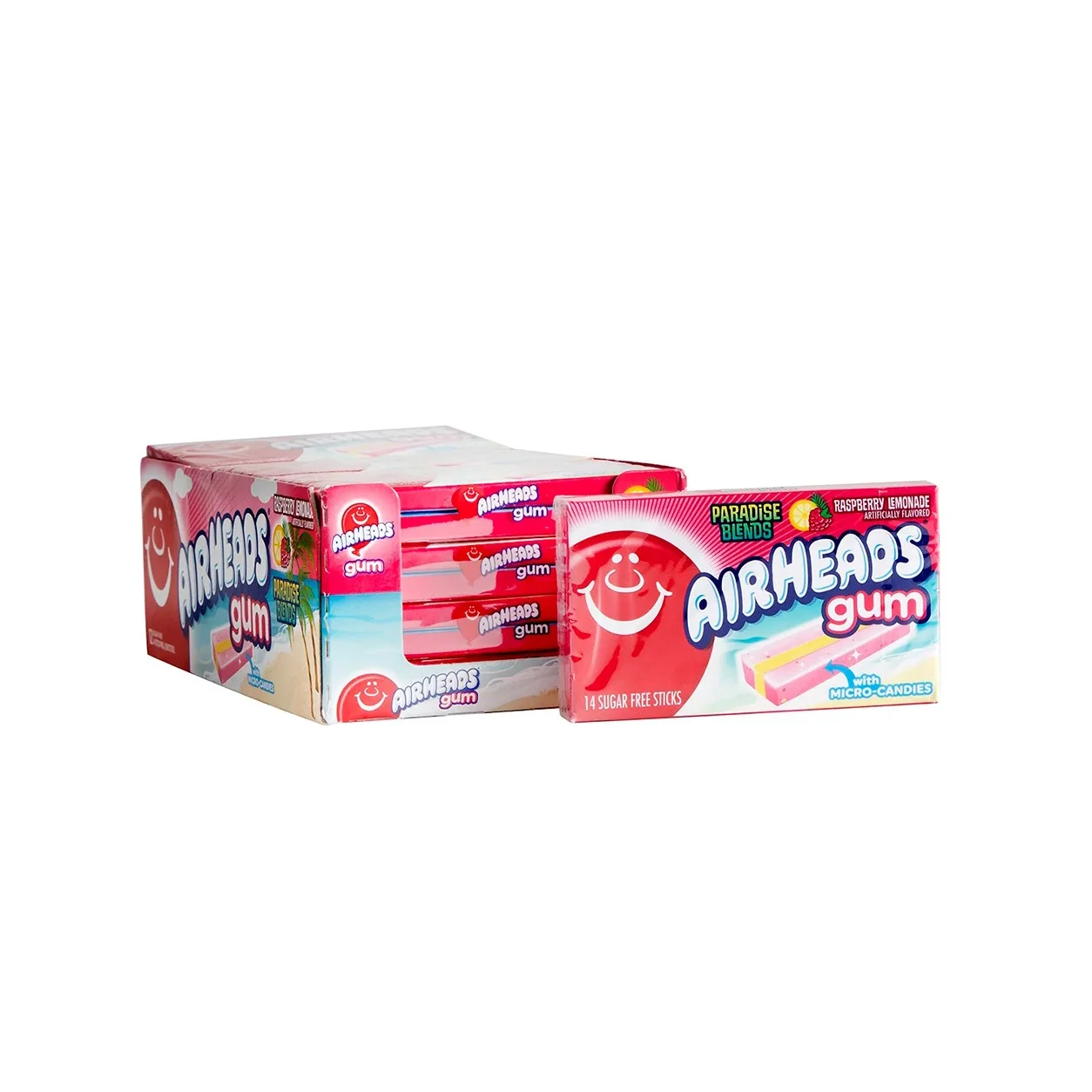 Airheads Candy Sugar-free Chewing Gum,Raspberry Lemonade 14 Sticks ...