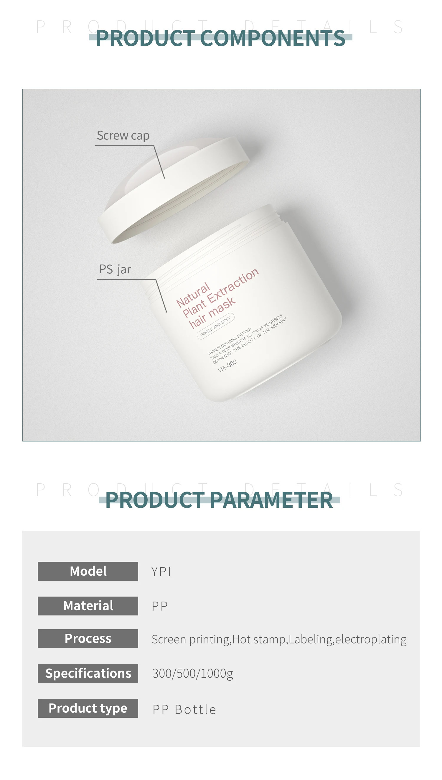 Eco Friendly Cosmetics Packaging - YPI Series Plastic Jars