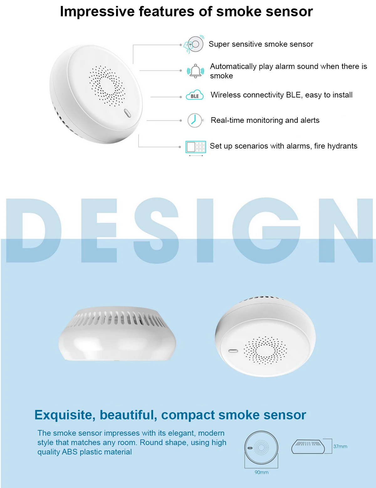 Effective Automatic Fire Alarm Smoke And Carbon Monoxide Sensing Smart ...