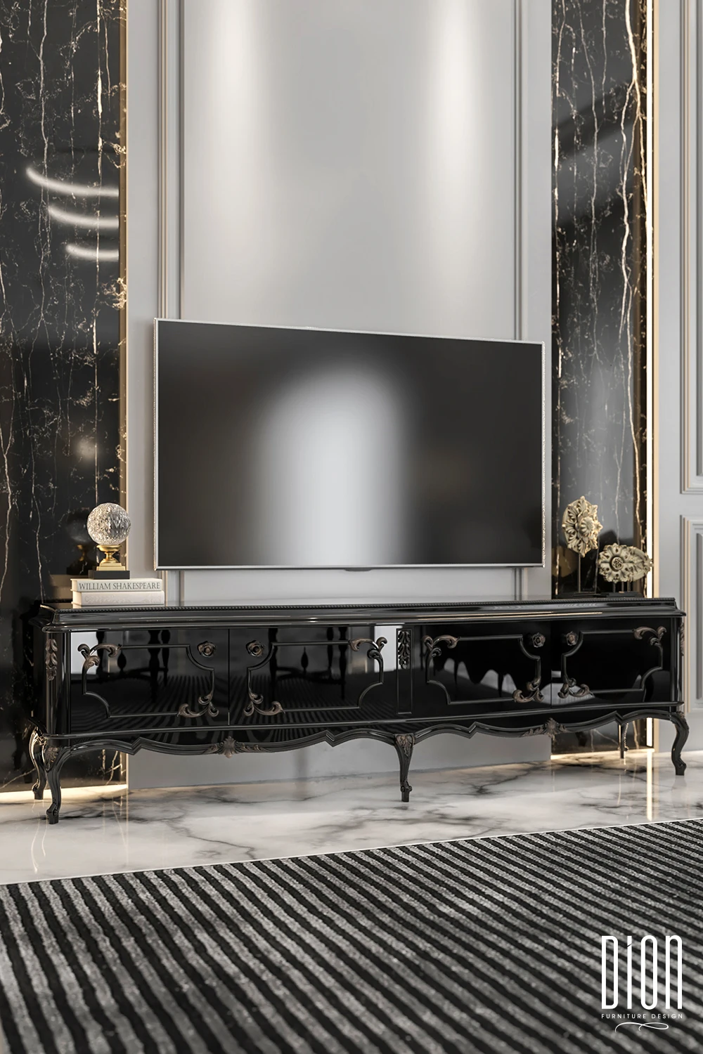 Hera Solid Wood Luxury Tv Cabinet Tv Unit Tv Stand 2024 Latest Modern ...