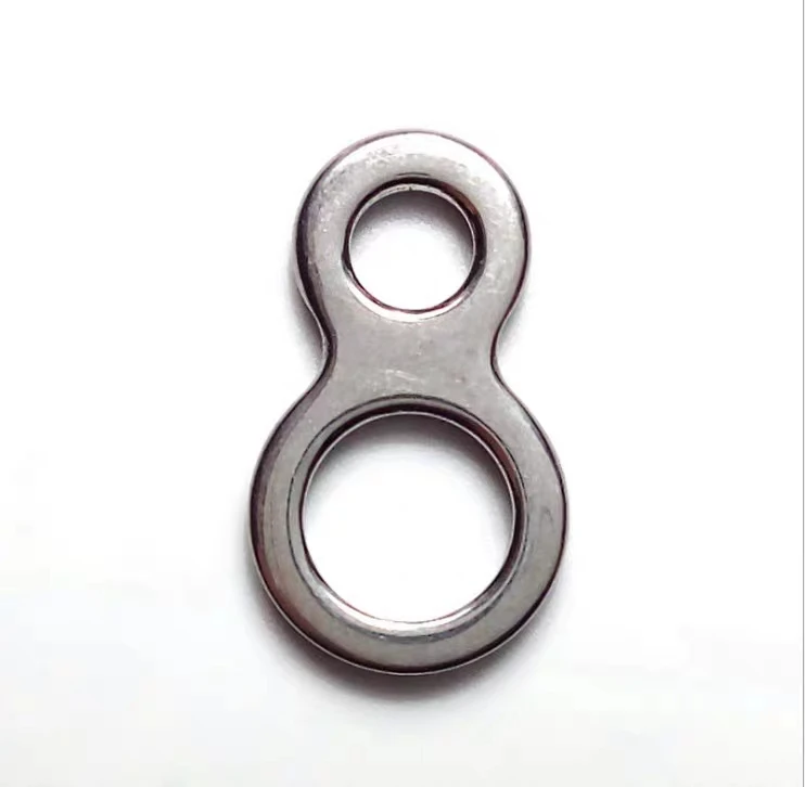 Sea fishing iron plate eight-shaped stainless steel solid seamless road sub-ring pear-shaped ...