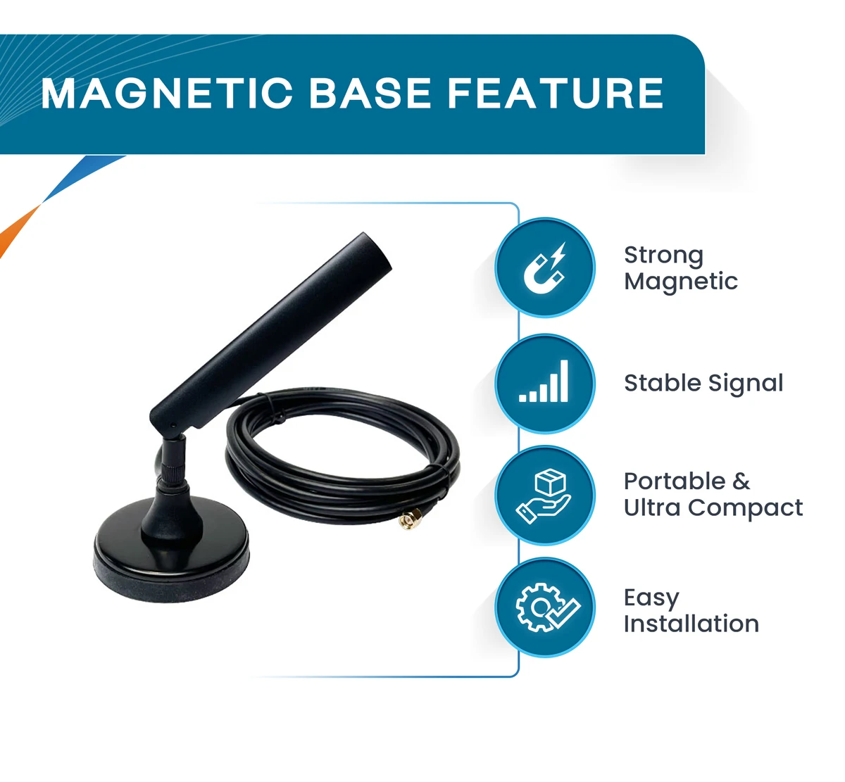 RG58 Antenna Magnetic Base - Reliable Telecom Solutions