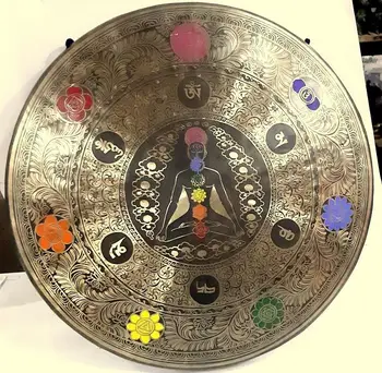 20" Gong Seven Chakra Symbol Tibetan Temple Yoga Meditation Healing ...