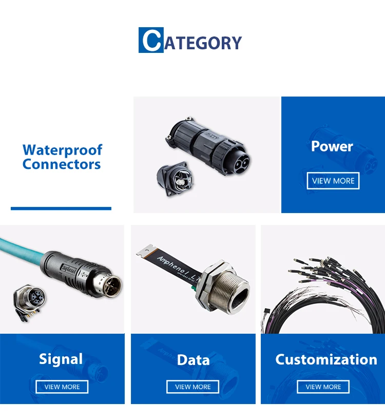Amphenol Ip68 5 Pin Male Female Plastic Metal Non-shielded Connector M ...