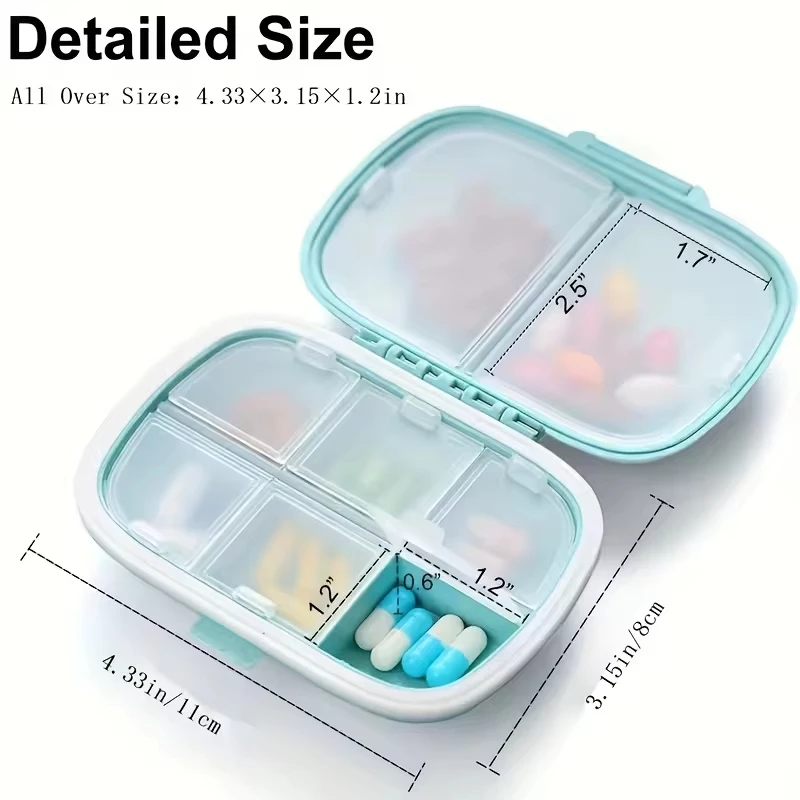 Efficient Weekly Pill Divider Large Plastic Vitamin & Fish Medicine Box ...