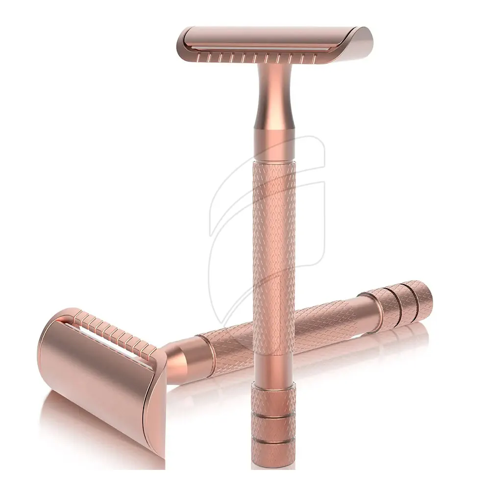 Men's Straight Blades Safety Razor Stainless Steel Double Edge Men ...