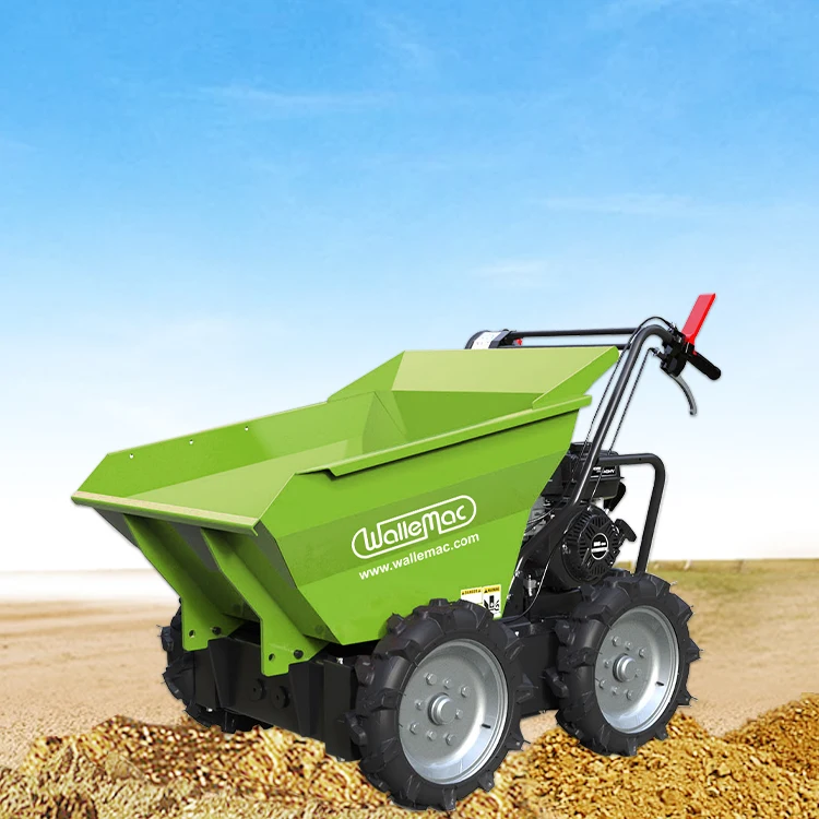 300kg Gasoline 4 Wheel Drive Engine Mini Track Dumper Wheel Barrow ...