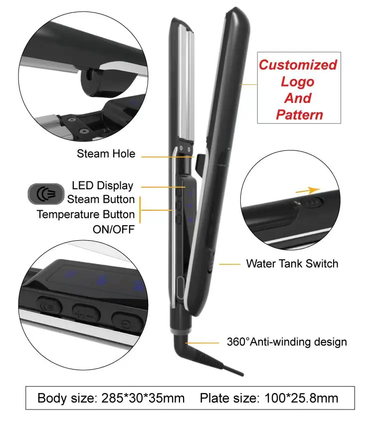 Cute Steam 3d Floating Plate Instant Simply Wide Hair Straighteners ...