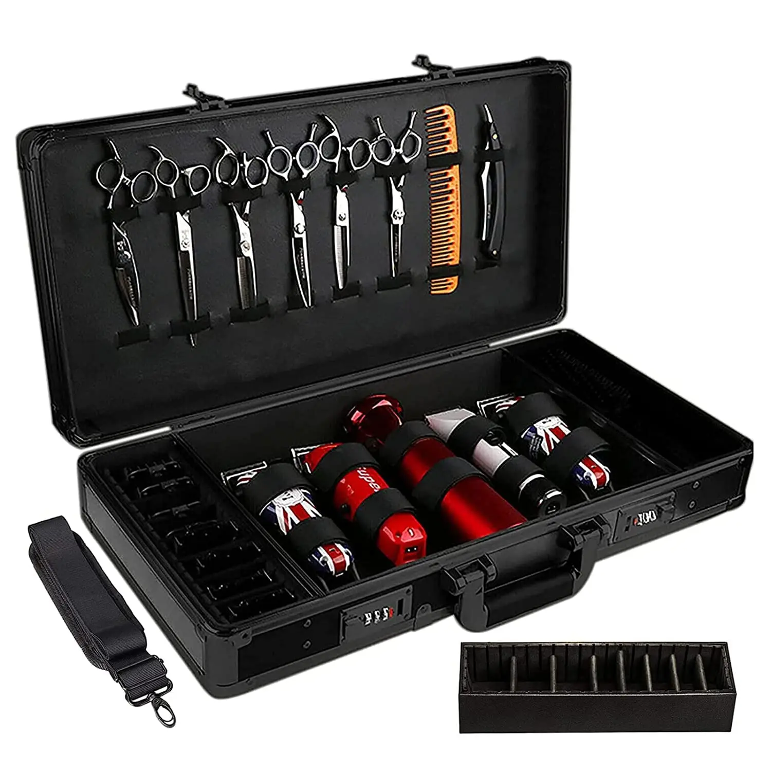 Barber Stylist Suitcase Aluminum Carrying Case for Clipper Trimmer ...