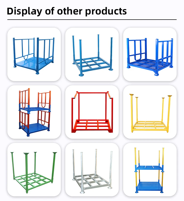 Warehouse Storage Pallet Metal Stackable Rack Heavy Duty Pallet ...