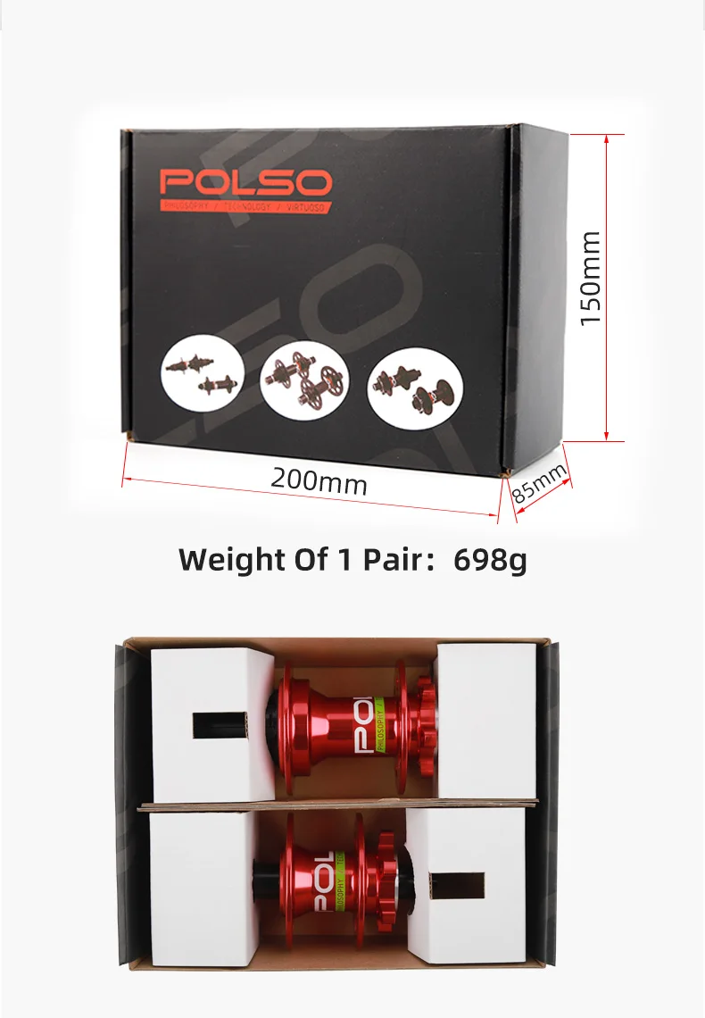 Polso Fdh004 Road Bike Bearing Hubs Front/rear 20/24 Holes 8/9/10/11 ...