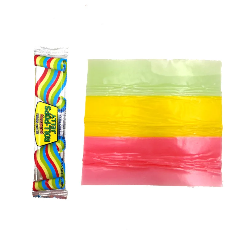 Custom Fruit Roll Up Mix Flavored Snacks Rainbow Jelly Fruit Roll Ups ...