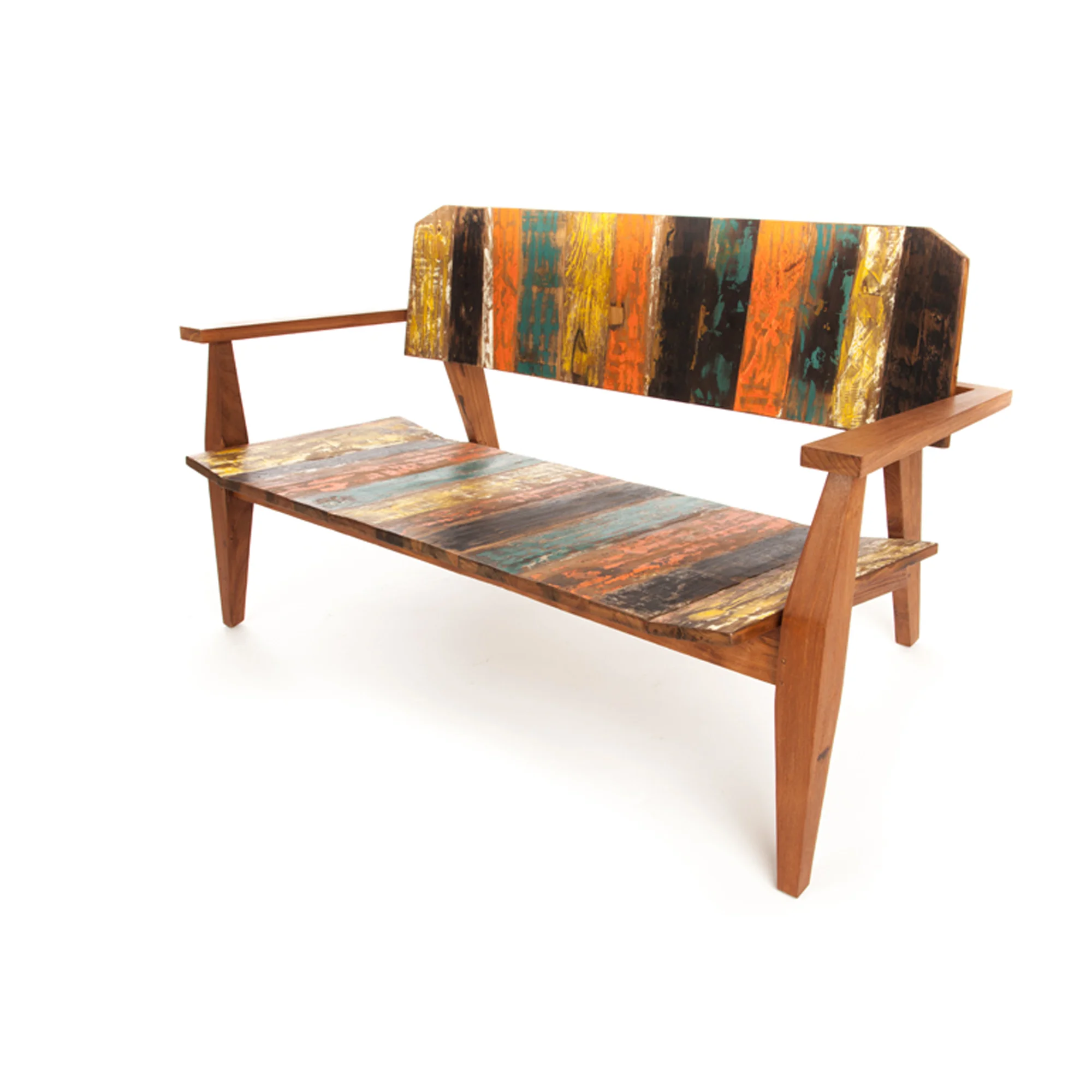 Old teak wood recycle boat wood bench buni recycled boat wood park ...