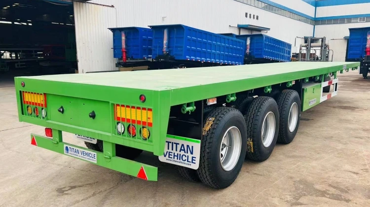 2/3/4 Axle 12m Flatbed Tractor Trailer 40 Ft Flatbed Trailer For Sale ...