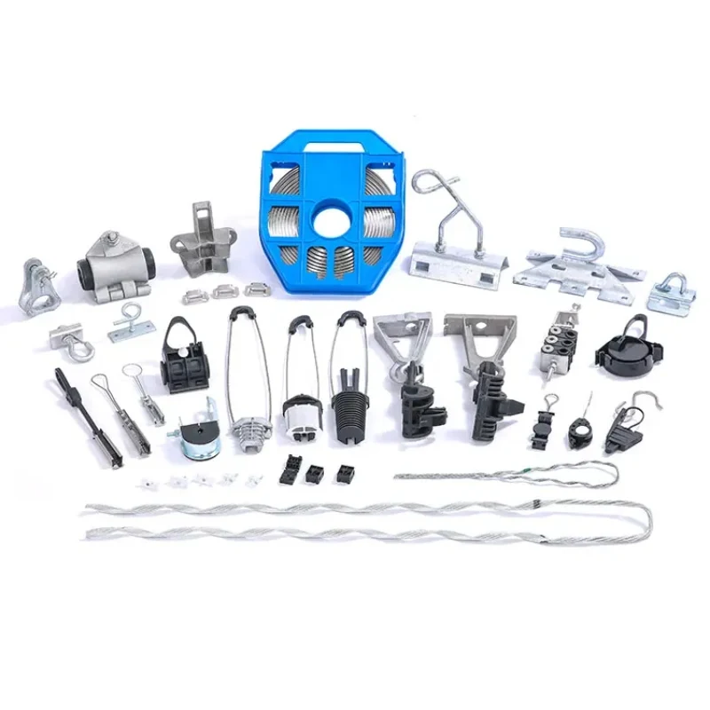 Single Band Post Mounting Anchor Clamp For Ftth Fiber Optic Cable ...