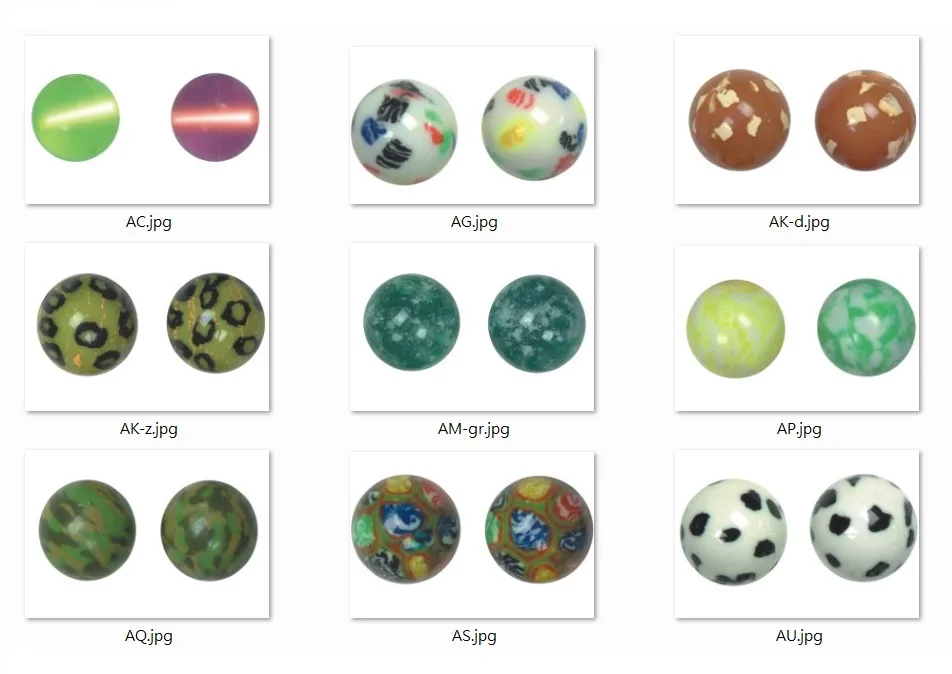 Manufacturing 38mm Rubber High Bounce Ball Different Styles High ...