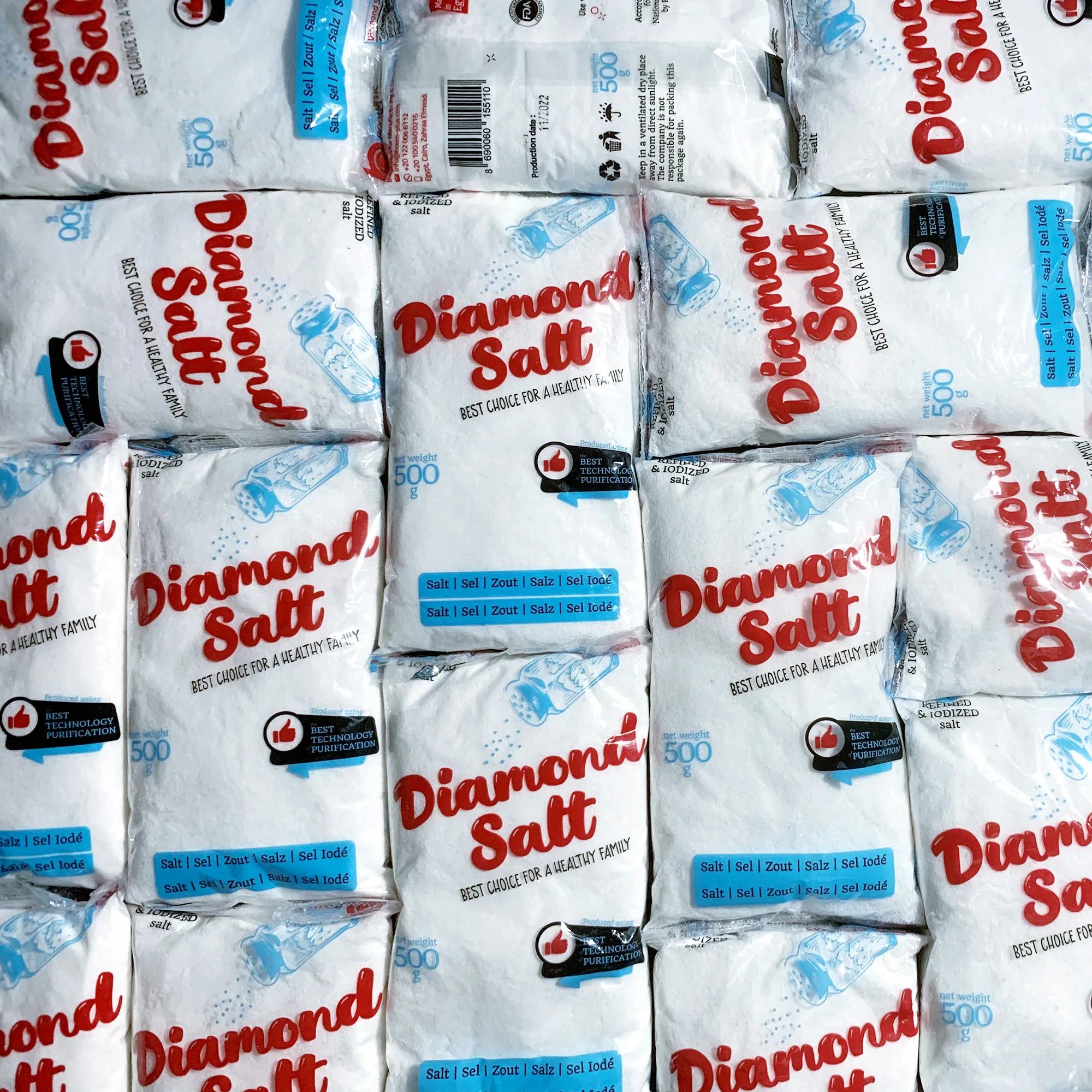 Diamond Table Salt Egyptian Production Factories 500g Pure Refined ...