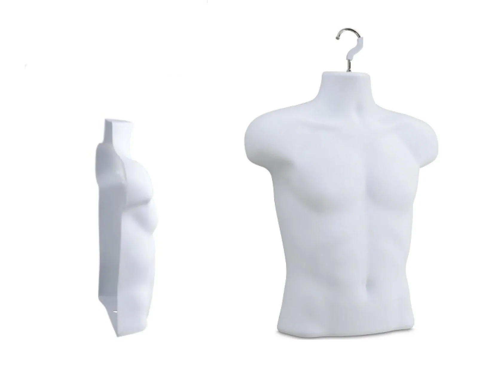 Half Female Mannequin Hanging Torso - Black & White Display