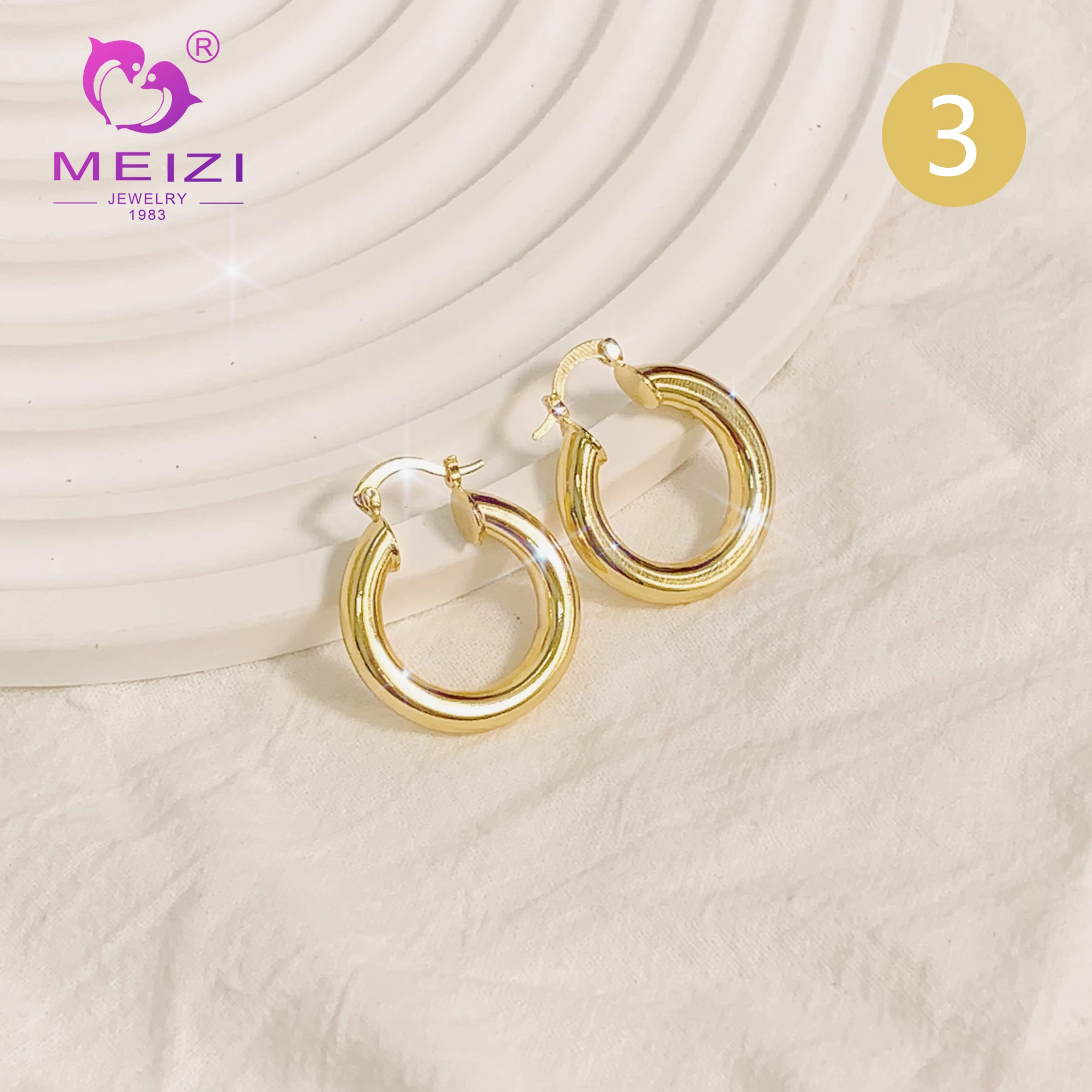 Meizi Jewelry Trend 2024 Minimalist 18k Gold Plated Piercing Hoop ...