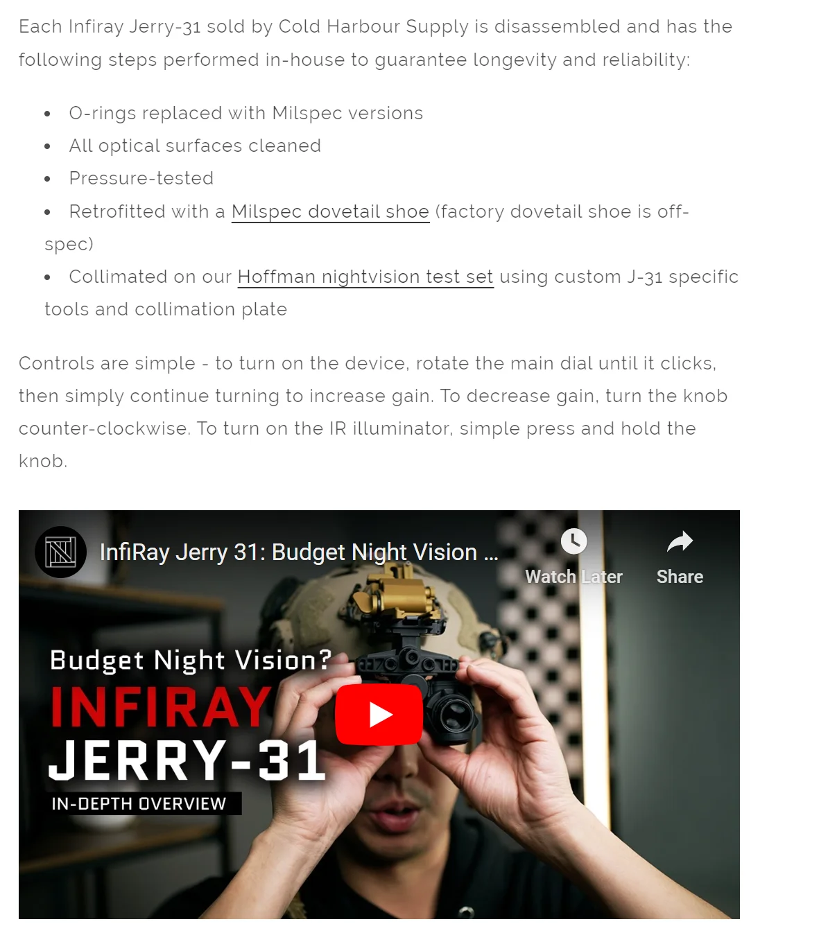 Jerry-31 Night Vision Binocular Goggle - Superior Low Light Performance