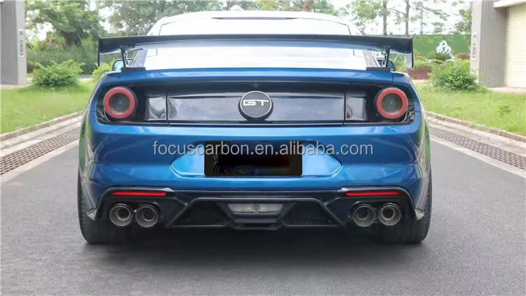 Carbon Fiber Rear Diffuser For Mustang Gt500 Rear Bumper Splitter Lip ...