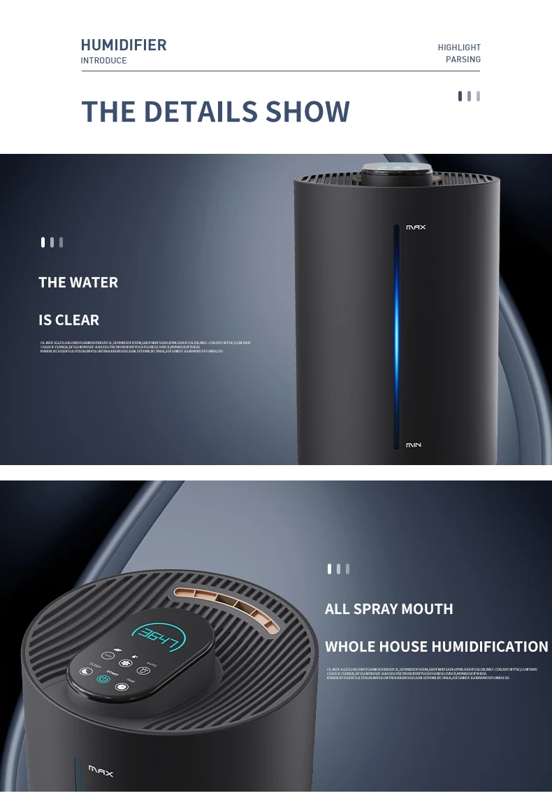 Custom 5.5L Water Tank Ultrasonic Humidifier - Smart & Aromatic