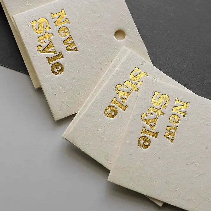 Custom Recycled Labels Clothes Hang Tag Paper Emboss Swing Tags For ...