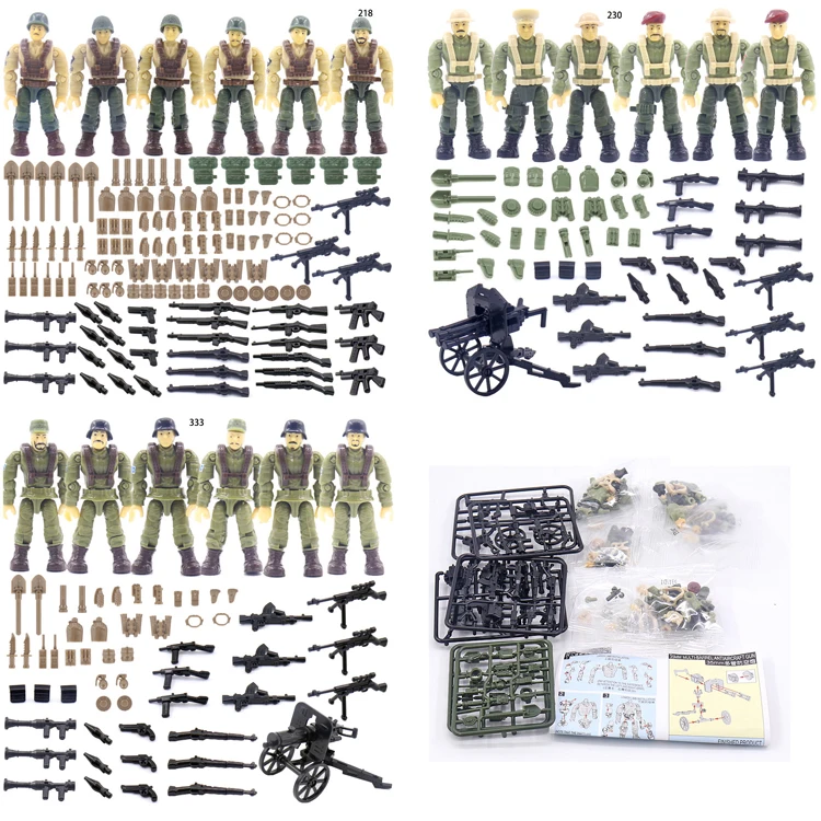 WW2 Soldiers Army Military Action Figures - Plastic Model Kits, DIY ...