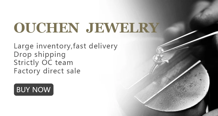 OUCHEN Sample Price 9k/14k/18k Gold Custom 14K Soild Gold High Jewelry ...