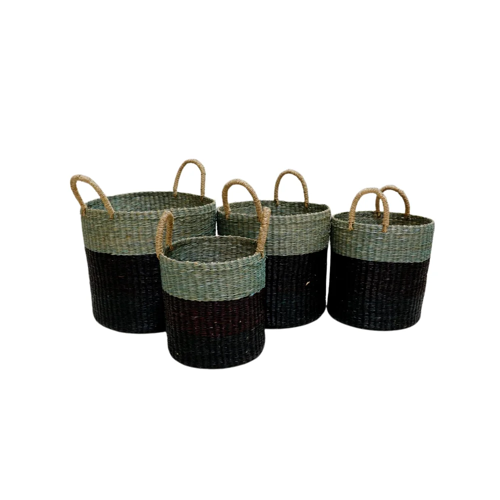 Modern Handicraft Handmade Seagrass Storage Straw Woven Baskets In ...